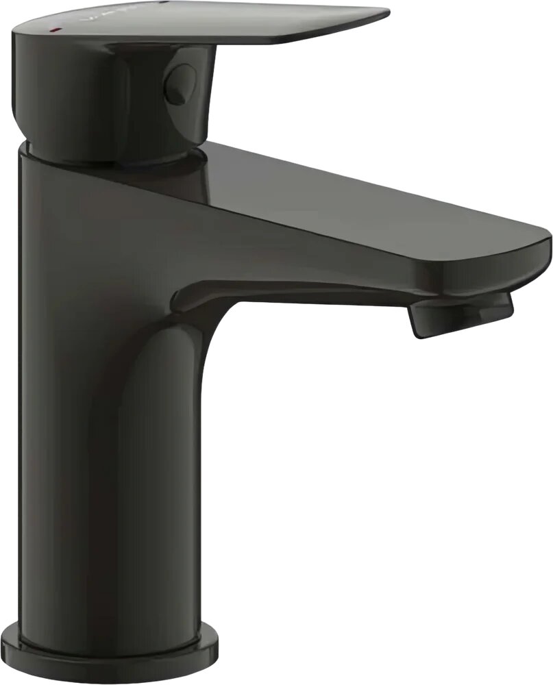 Смеситель для раковины Bravat Rhein F1429564BW-9-ENG черный, матовый, кран для ванной в раковину, из латуни, рычажный, с керамическим картриджем