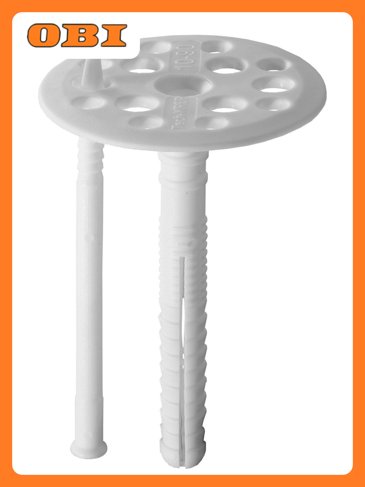 Дюбель Tech-KREP, распорный, полипропилен, 10x90 мм, 50 штук