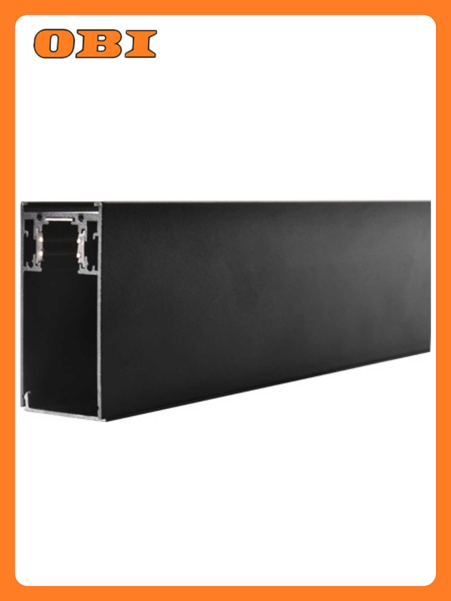 Шинопровод Wolta WML-TR1/01B, однофазный, магнитный, черный, 1м