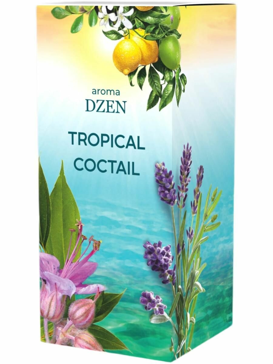 Эфирное масло бленд Тропический коктейль Aroma Dzen 3 мл для ароматерапии, бани, йоги