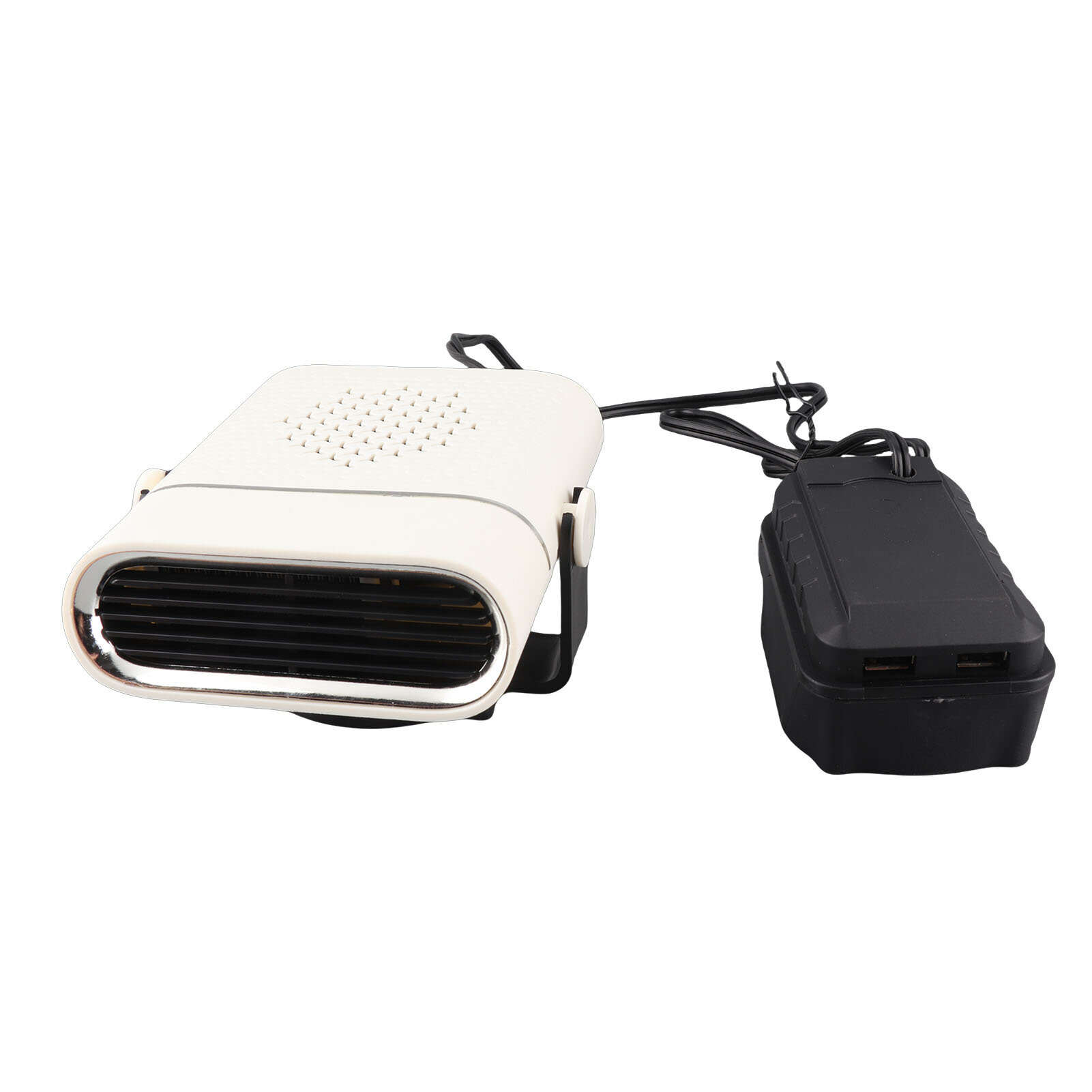 Небольшой обогреватель для помещений с питанием от батареи, вращающийся на 360 градусов, регулируемый наклон на 160 градусов, 2-ступенчатый автомобильный обогреватель, размораживатель, обогреватель