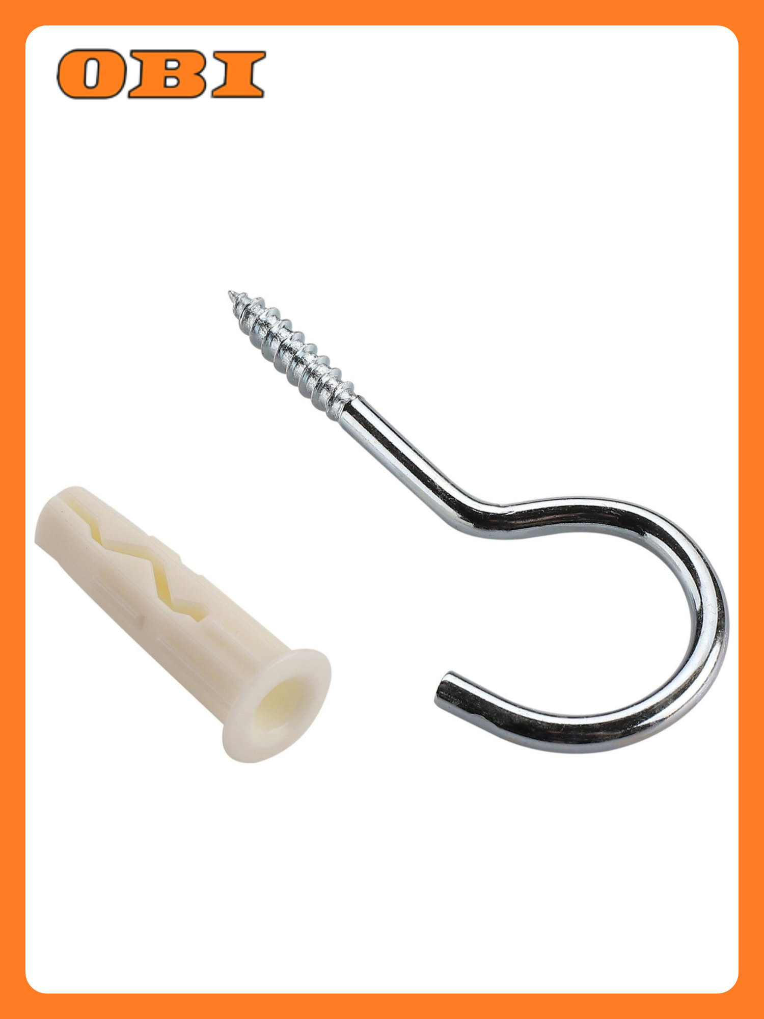 Дюбель европартнер MULTI Plug 6x25 мм с крюк-шурупом 4,2x30 мм 6 шт