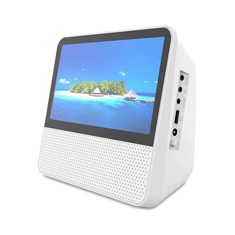 Многофункциональный портативный CD/VCD/DVD Bluetooth-плеер 7-дюймовый сенсорный экран высокой четкости 1080P, литиевая батарея