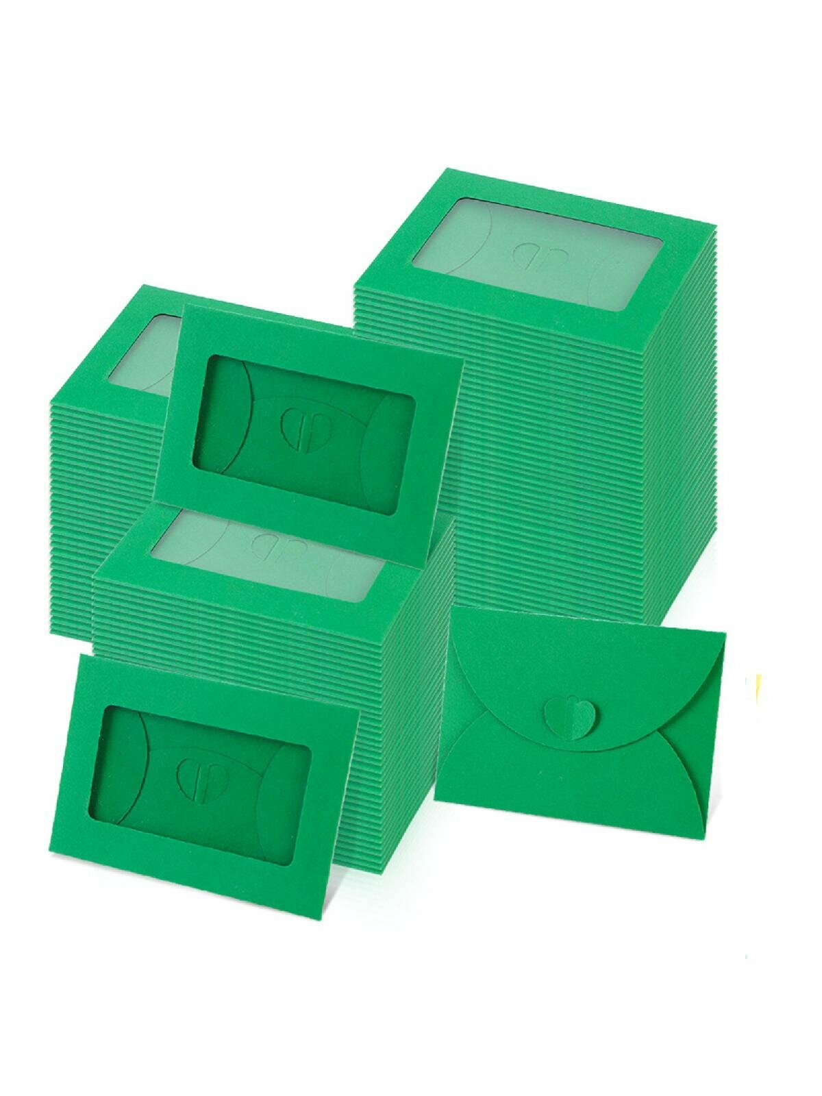 Деловой картонный конверт из цветной крафт-бумаги с застежками-50шт.