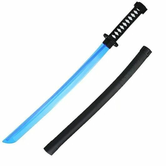 Игрушечный меч Самурая Катана Светящийся со Звуком / Светодиодная сабля