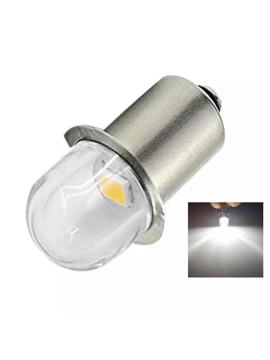 Светодиодная лампа P13.5S 3V теплый белый для фонарика