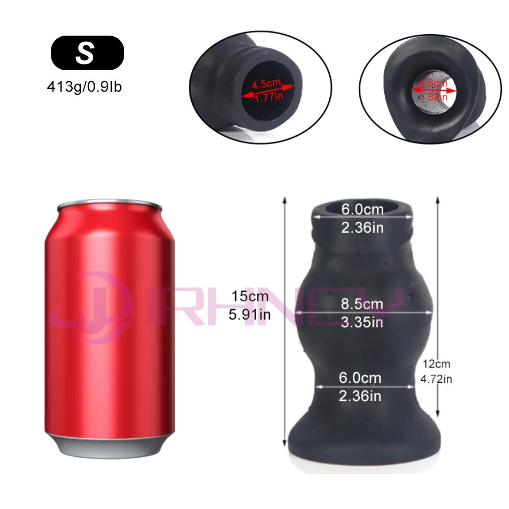 85-105 мм огромная анальная пробка полый фистинг анальный расширение БДСМ анальная пробка Black S