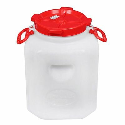 Канистра-бочка Домашняя Мода полиэтиленовая, 40 л, бочкообразная, с горлом и ручками (М680)