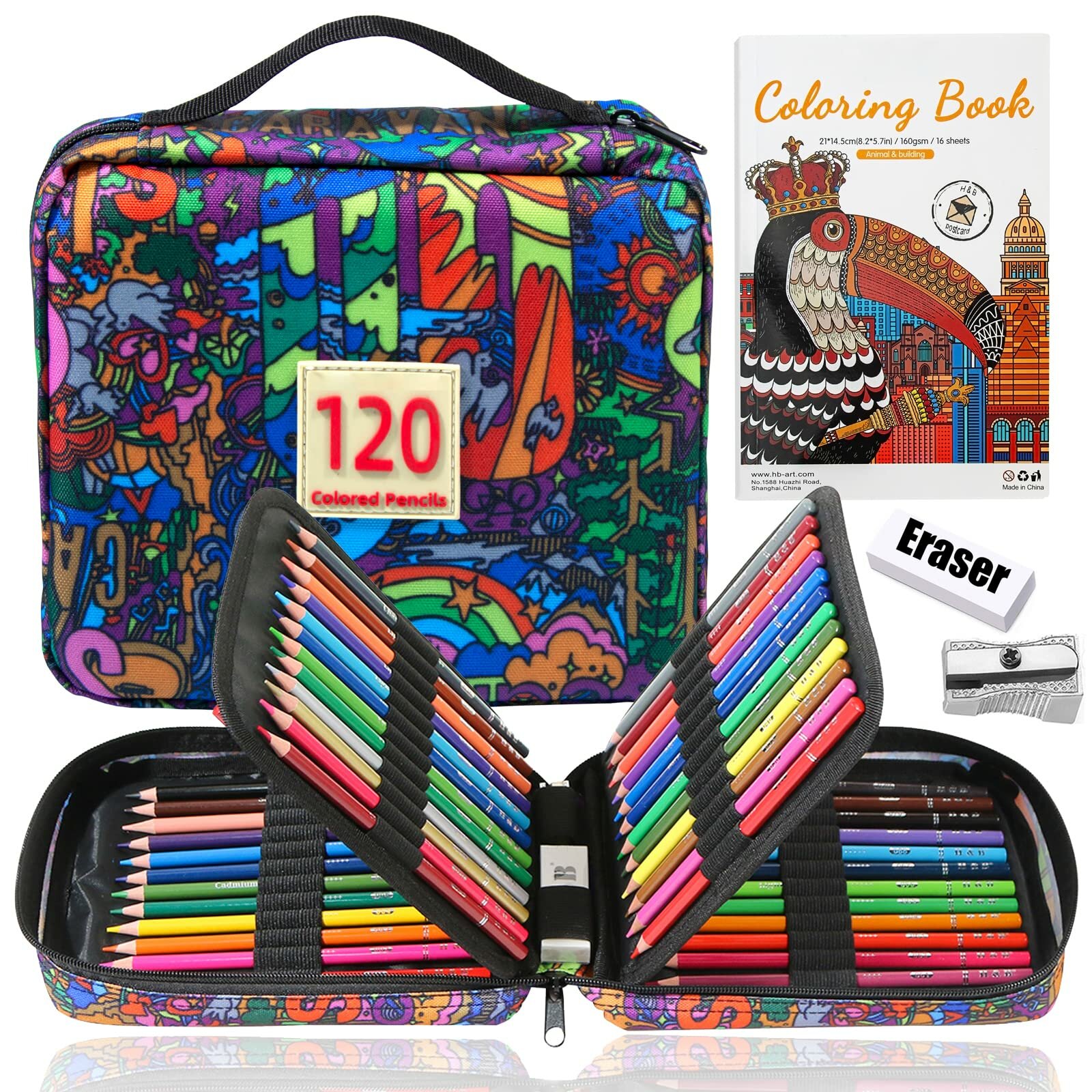 Набор карандашей, цветные карандаши для взрослых coloring books, кейс с зippers для путешествий, мягко심ные карандаши для рисования, эскизов, штриховки, 72/120 шт.