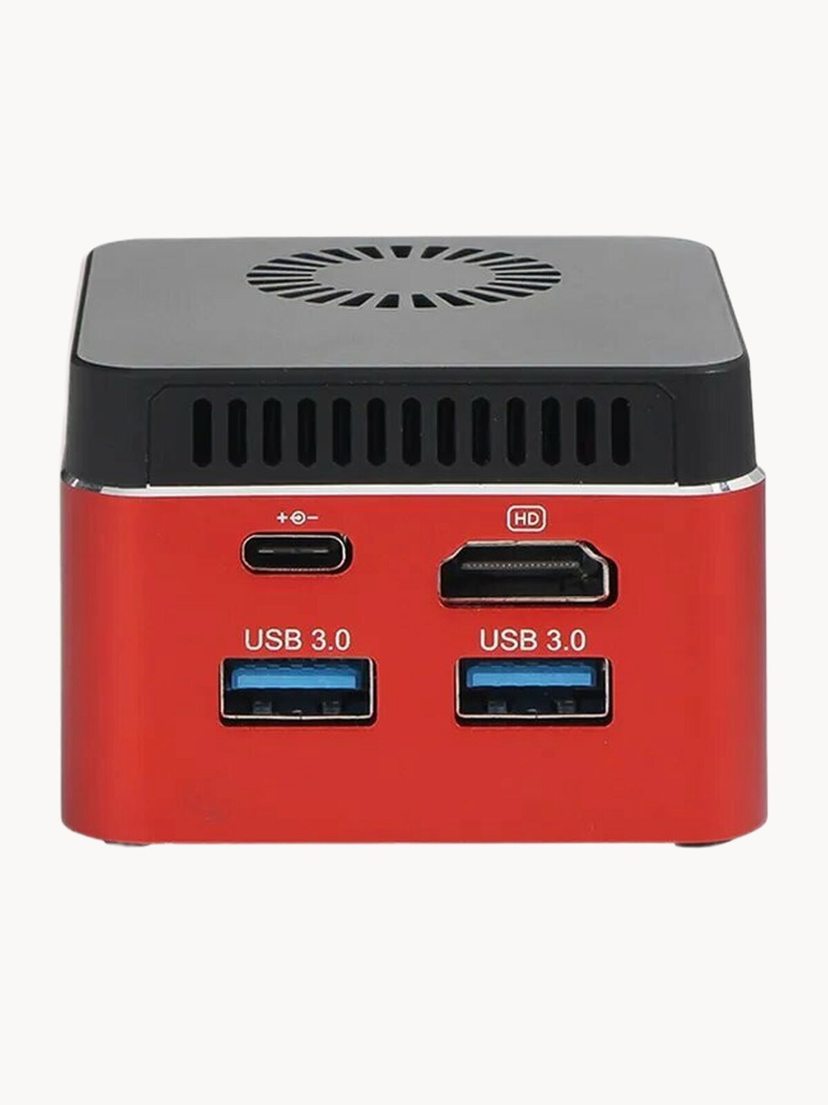 VNOPN Мини-ПК (Intel Celeron J4125, RAM 8 ГБ, SSD 256 ГБ, Intel UHD Graphics 600, Windows 10 Pro), красный