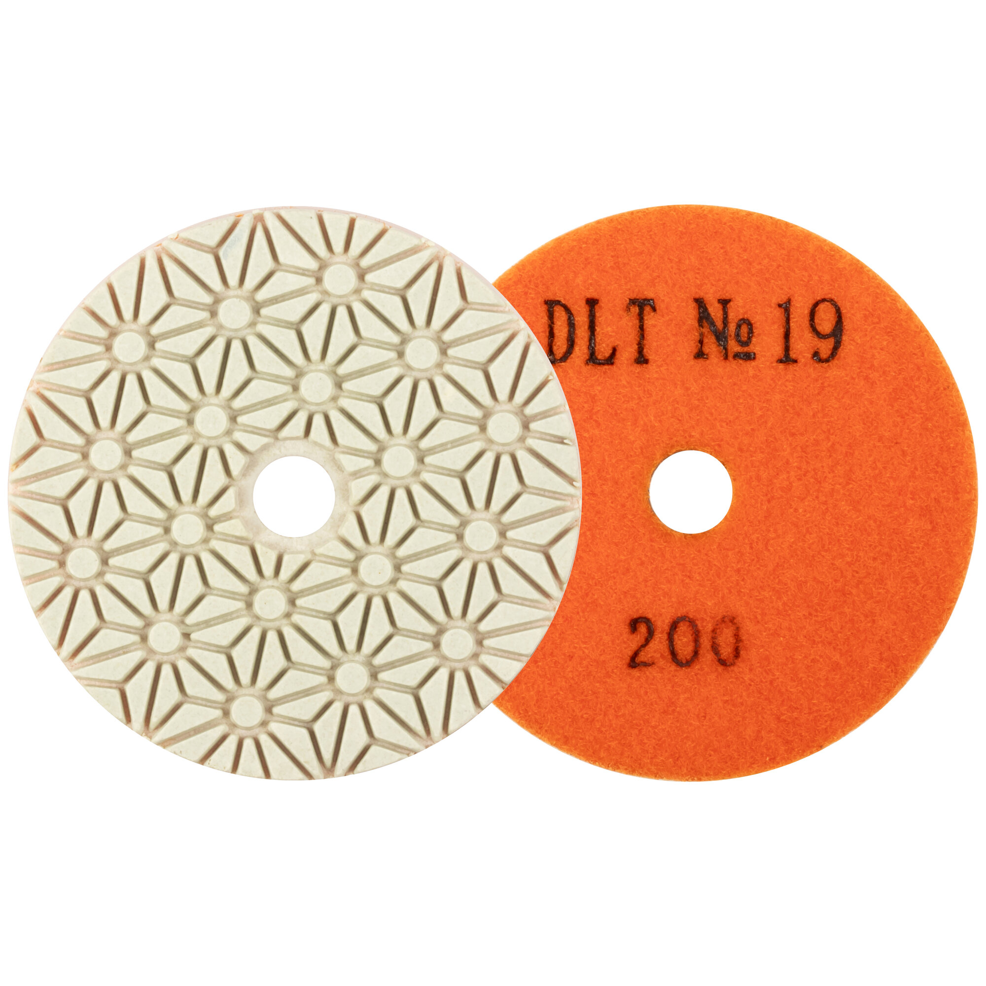 Круг алмазный гибкий шлифовальный DLT№19, Ø100мм, зерн.#200, для сухой и мокрой шлифовки АГШК, арт.1952