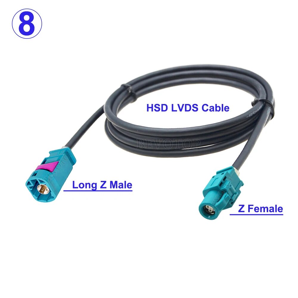 BEVOTOP USB электрический провод 4-контактный кабель для Benz BMW Audi Tesla 0.8M, HSD Z L M to Z F