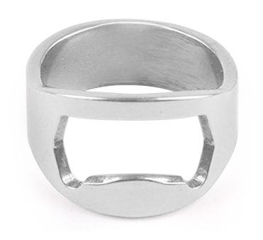 Открывалка для пива, нержавеющее кольцо, серебряный