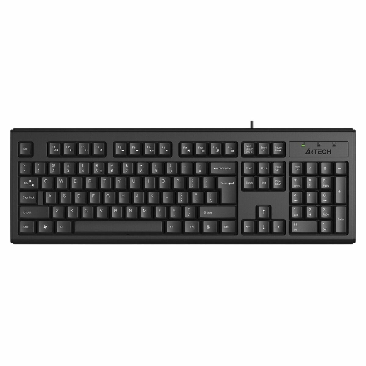 Клавиатура проводная A4Tech KR-83, USB, 104 кнопки, черная (533406), 20шт.