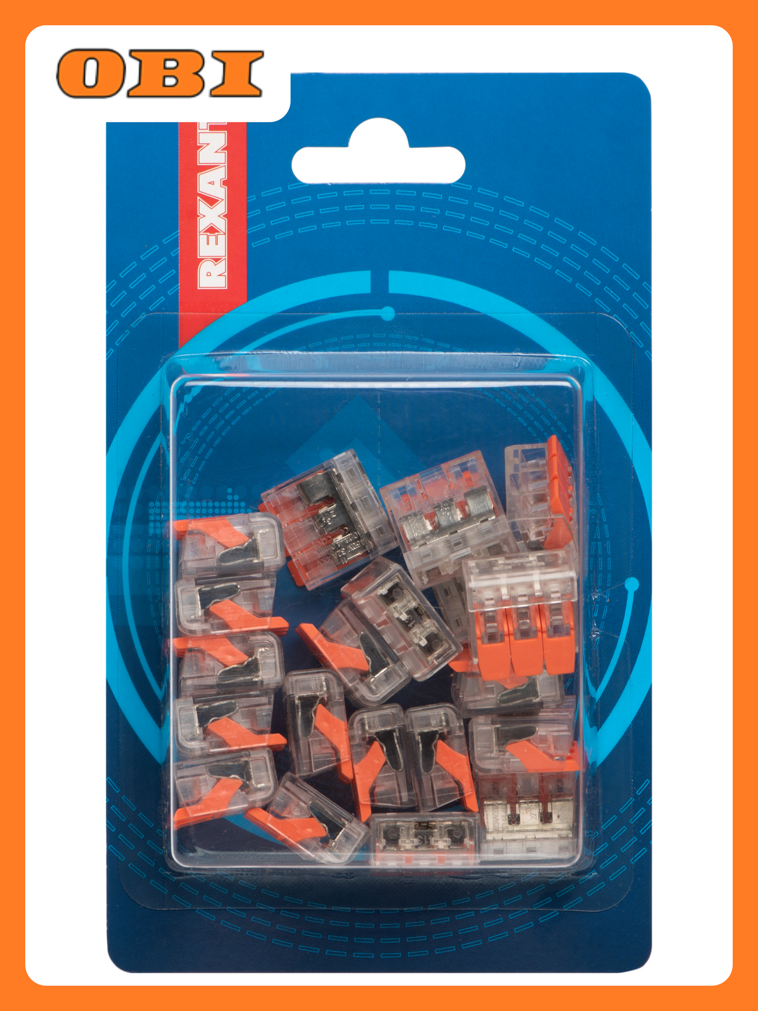 Клеммы REXANT для проводов 4 кв мм, 10 штук, прозрачные/оранжевые, 2 упаковки по 20 штук