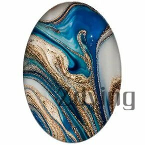 Кабошон стеклянный 13x18mm, ML037, для украшений