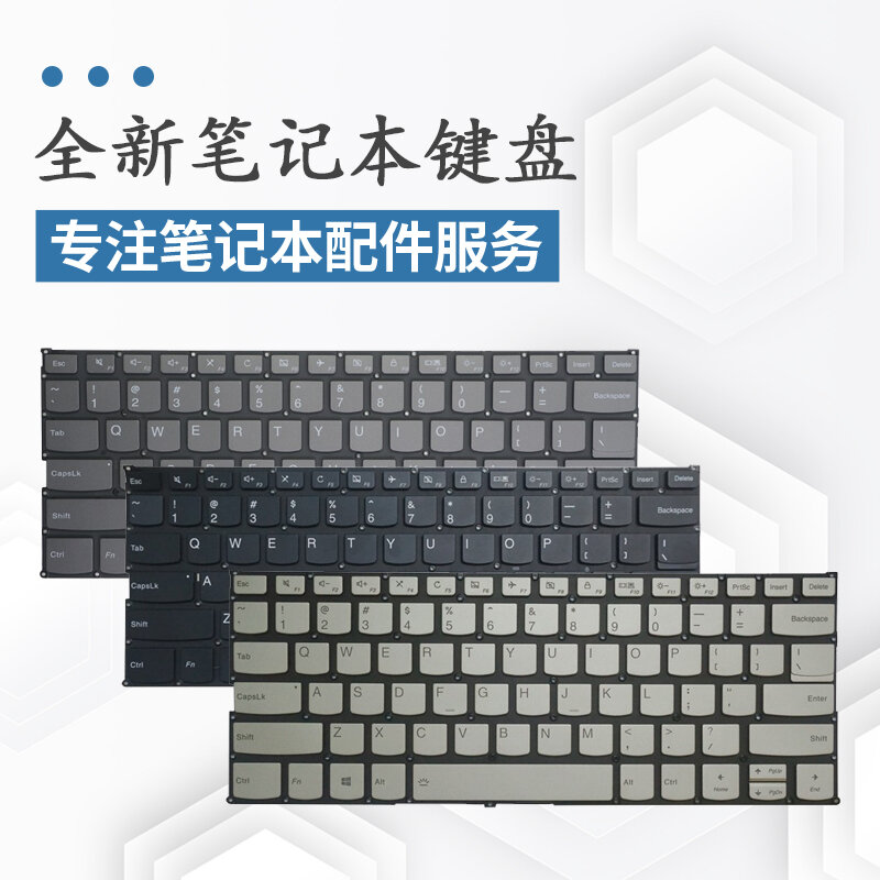 Подходит для клавиатуры ноутбука Lenovo Yoga C640-13IML S740-14IIL S740-14IML Черная английская клавиатура с