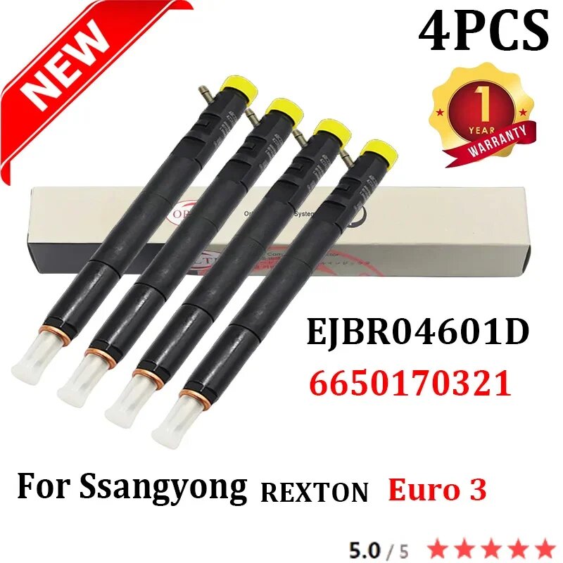 4 шт. форсунок EJBR04501D A6640170121 EJBR04701D EJBR04601D EJBR03401D для Delphi SSANGYONG, оригинальные дизельные инжекторы EJBR03401D EJBR04601D