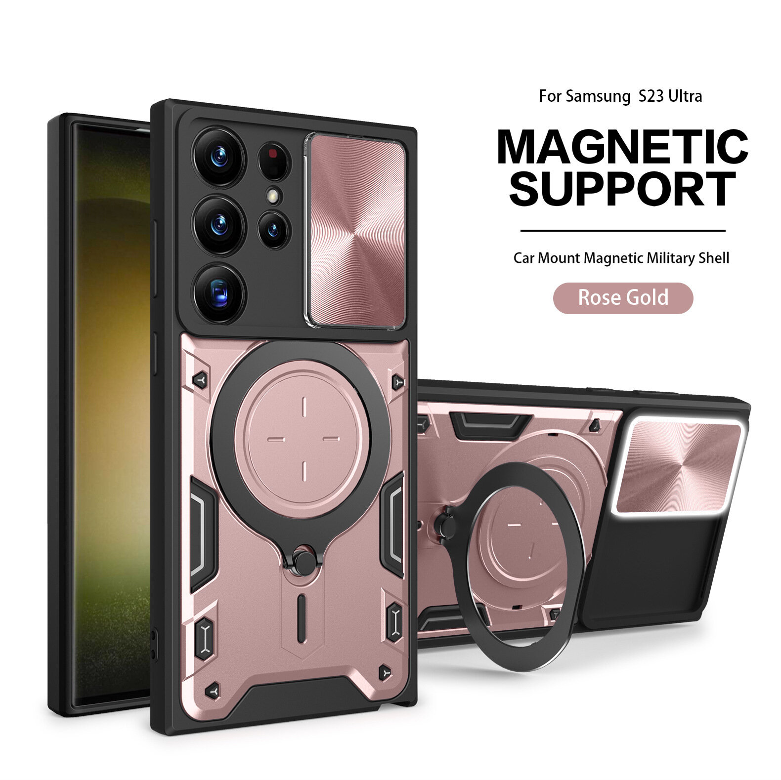Противоударный бронированный чехол для Samsung Galaxy S25 Ultra Magnetic Cover, защитный прочный и тонкий, подходит для серий S и A