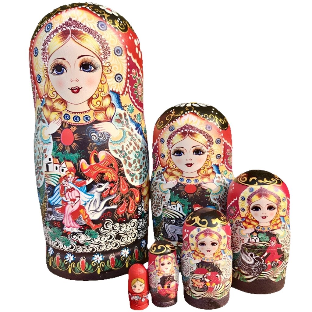 7ШТ Русские Матрешки Деревянная Штабелирующаяся Игрушка Для Младенцев С Нетоксичной Краской Образовательные Культурные Обучающие Подарки