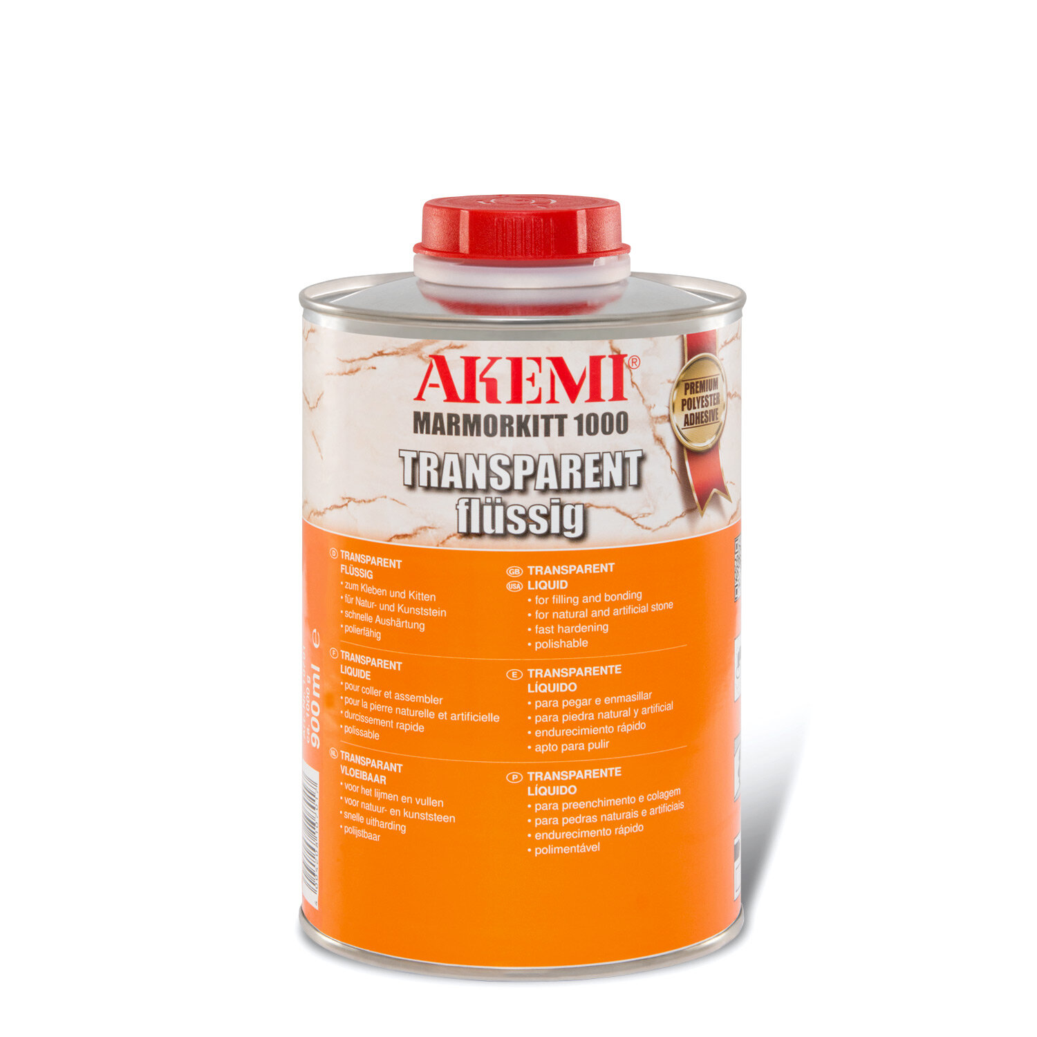 Akemi(Акеми) мраморная шпатлевка-клей, прозрачная 1000 Waterclear, 1 кг.