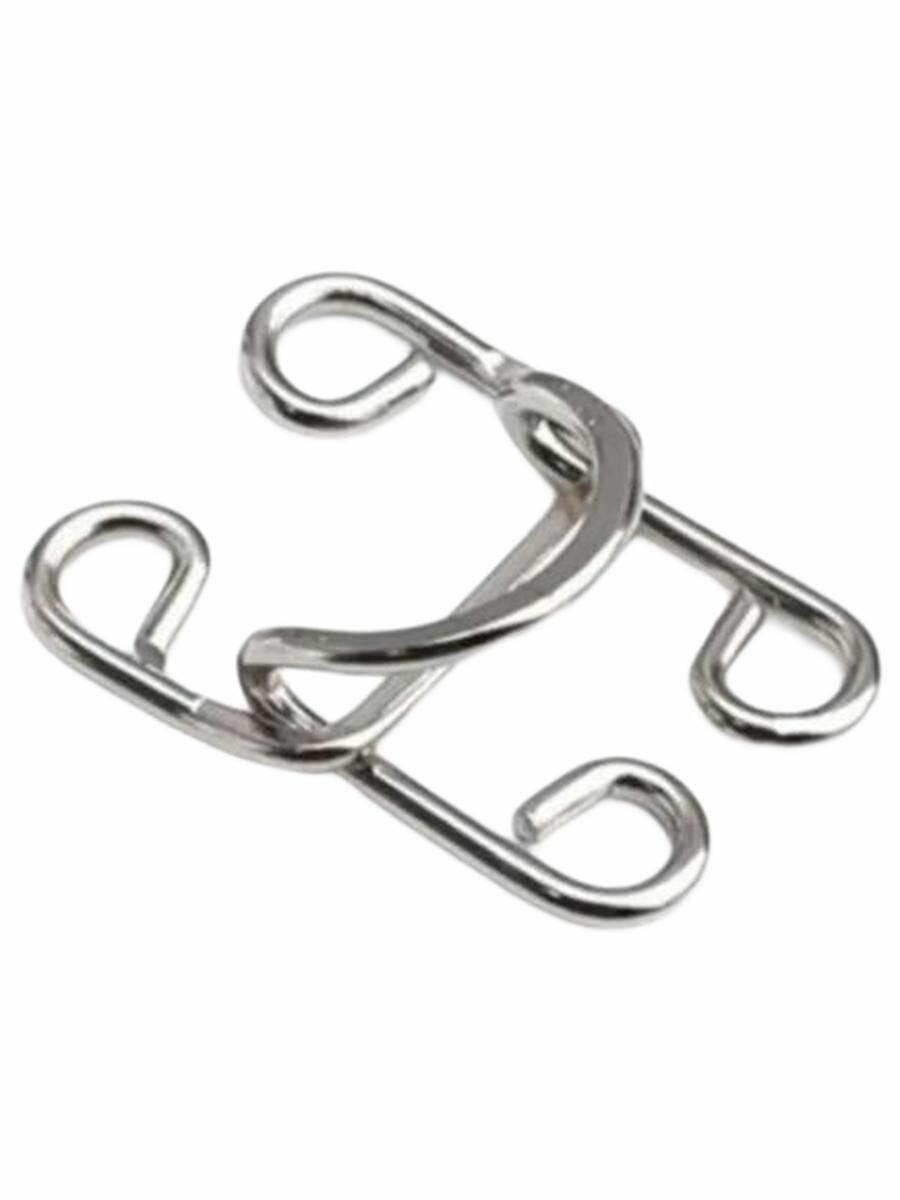 Латунные крючки пришивные для верхней одежды мощные и прочные 27х31(2 шт)