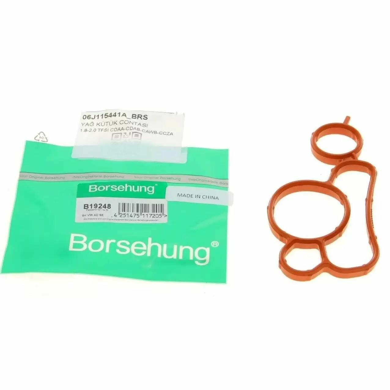 Прокладка корпуса масляного фильтра Borsehung B19248, Audi, Seat, Skoda, VW 1.8 TSi, 2.0 TFSI, моторы BYJ, BYT, BZB, CABA, CADA 04-