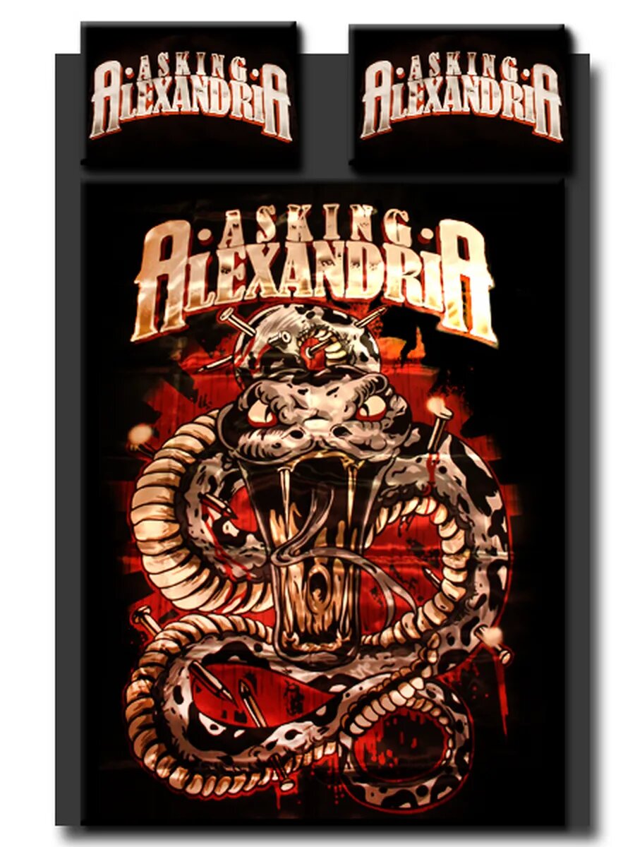 Постельное белье с рок принтом