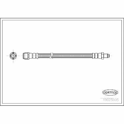 Шланг тормозной CORTECO 19025905 передний 385 мм Mercedes W202, W203, W210 93
