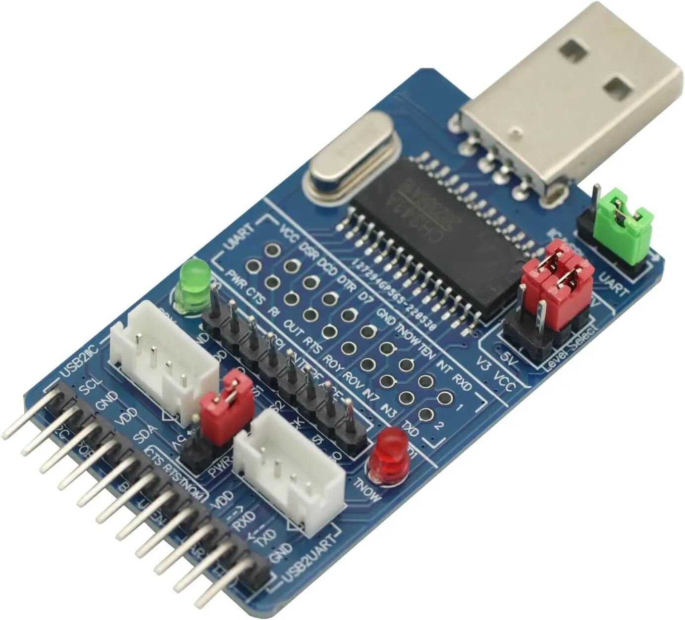 ALL IN 1 CH341A USB-SPI I2C IIC UART TTL ISP Модуль последовательного адаптера EPP/MEM-конвертер для отладки последовательной щетки RS485 RS232