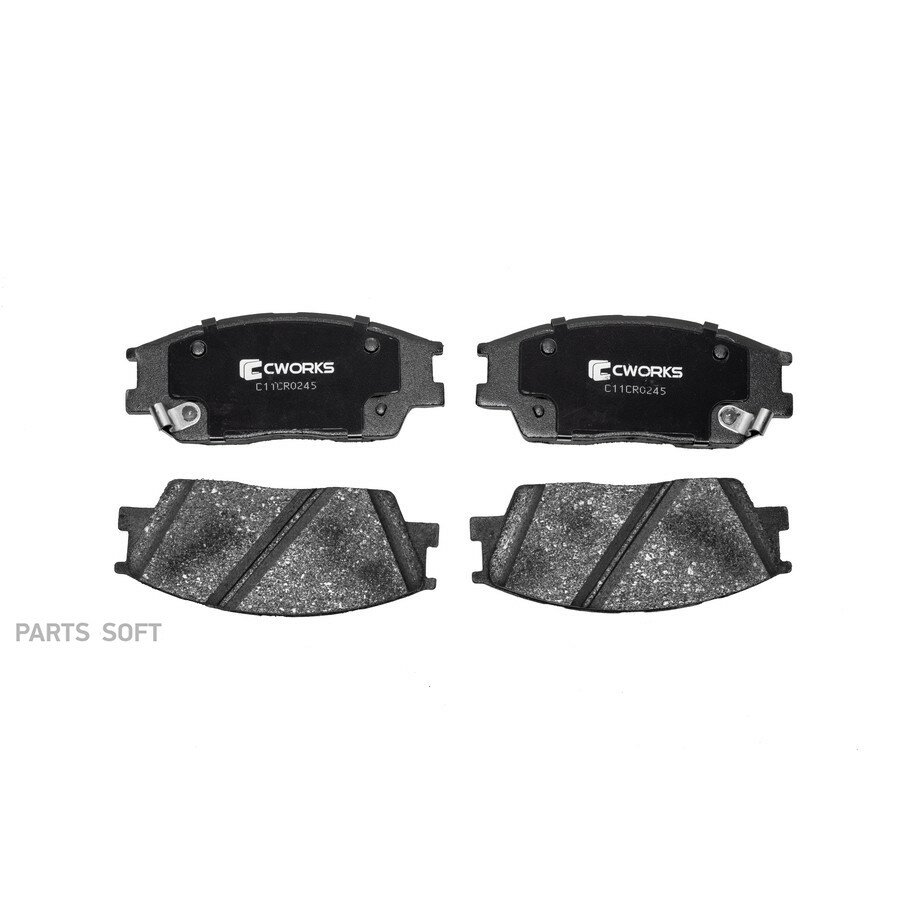 CWORKS Тормозные колодки передние, Low Metallic