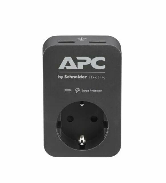 Сетевой фильтр APC Essential SurgeArrest 1 Outlet 2 USB Ports Black 230V Russia (PME1WU2B-RS)