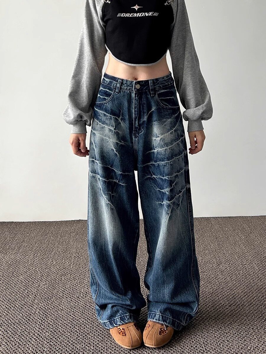 LI Mall Джинсы для спортивных мероприятий Девушки Модные Легкие Хлопковые