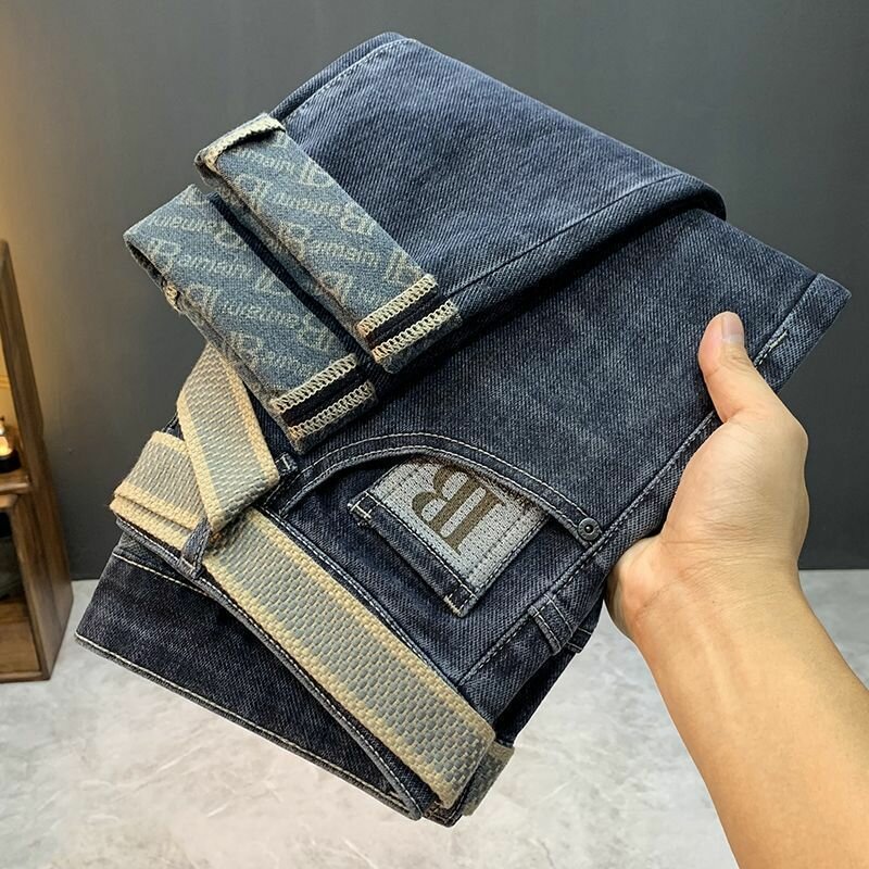 Тренд RONG CH Мужские Джинсы Лето Корейский Стиль Слим Кэжуал Деним, Размер_31