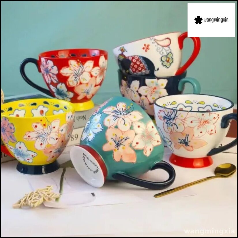 Эксклюзивная кружка A с цветочной керамикой