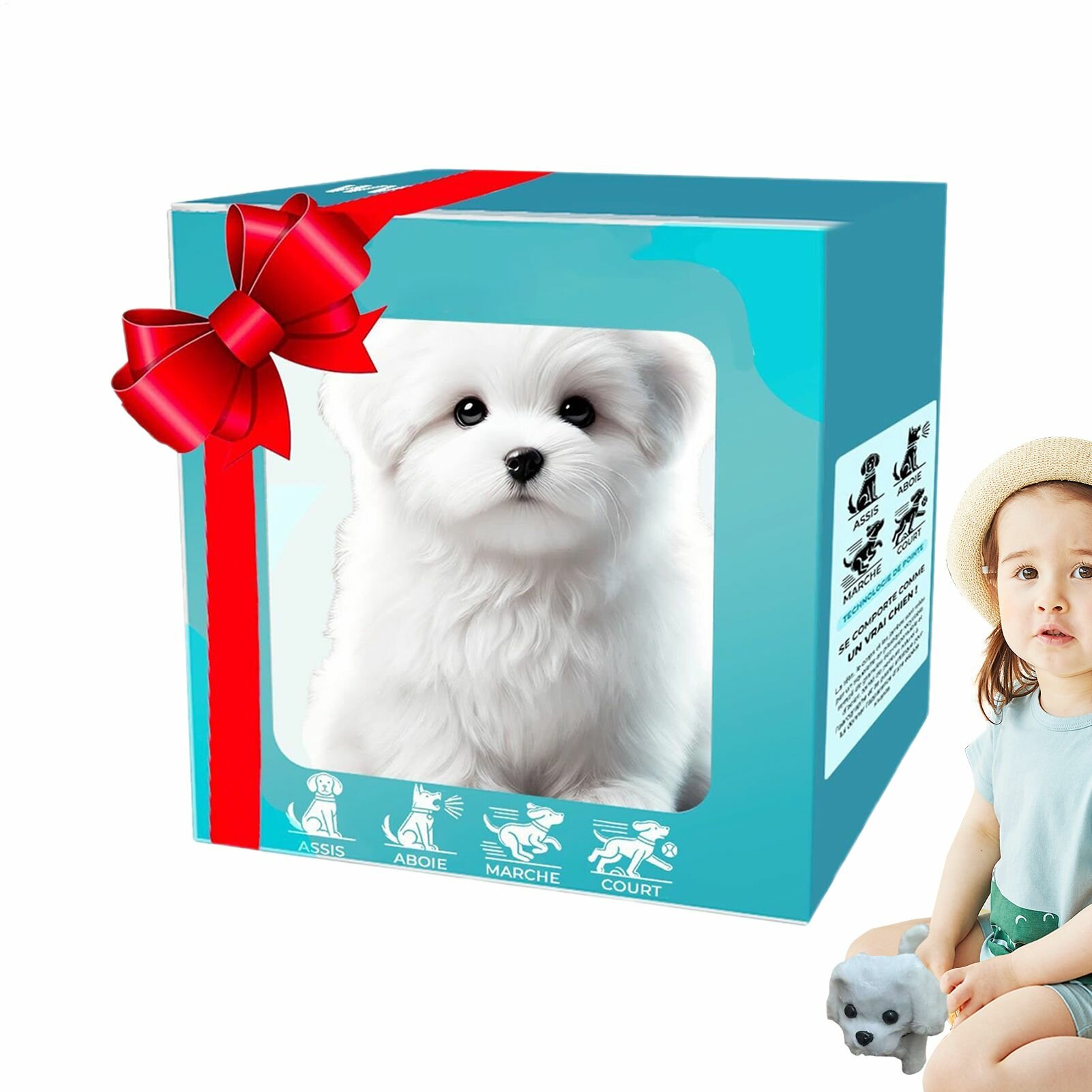 Плюш реалистичный робот щенка , Интерактивная игрушка