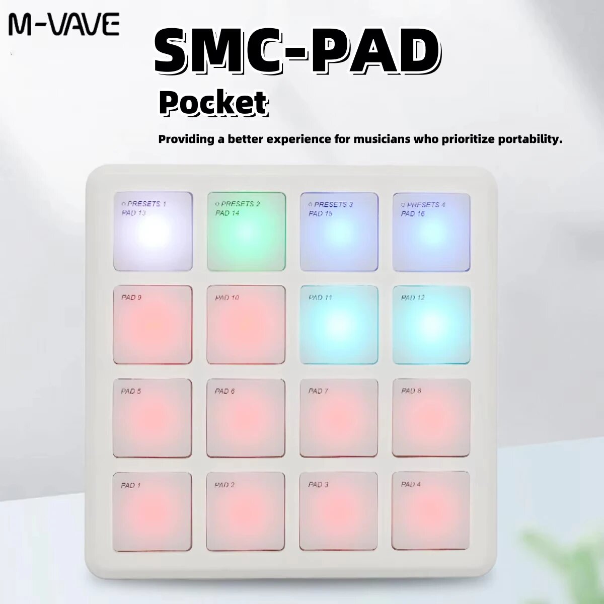 M-VAVE SMC-PAD Pocket, MIDI-контроллер, цвет SMC-PAD pocket1
