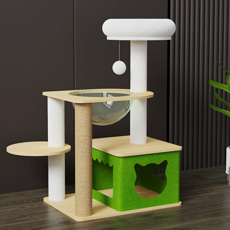 Вилла для кошек, когтеточка для кошек, оптовая продажа платформ для прыжков кошек, кошачье дерево, лазалка для кошек, кошачье гнездо-капсула, товары для кошек, когтеточка.