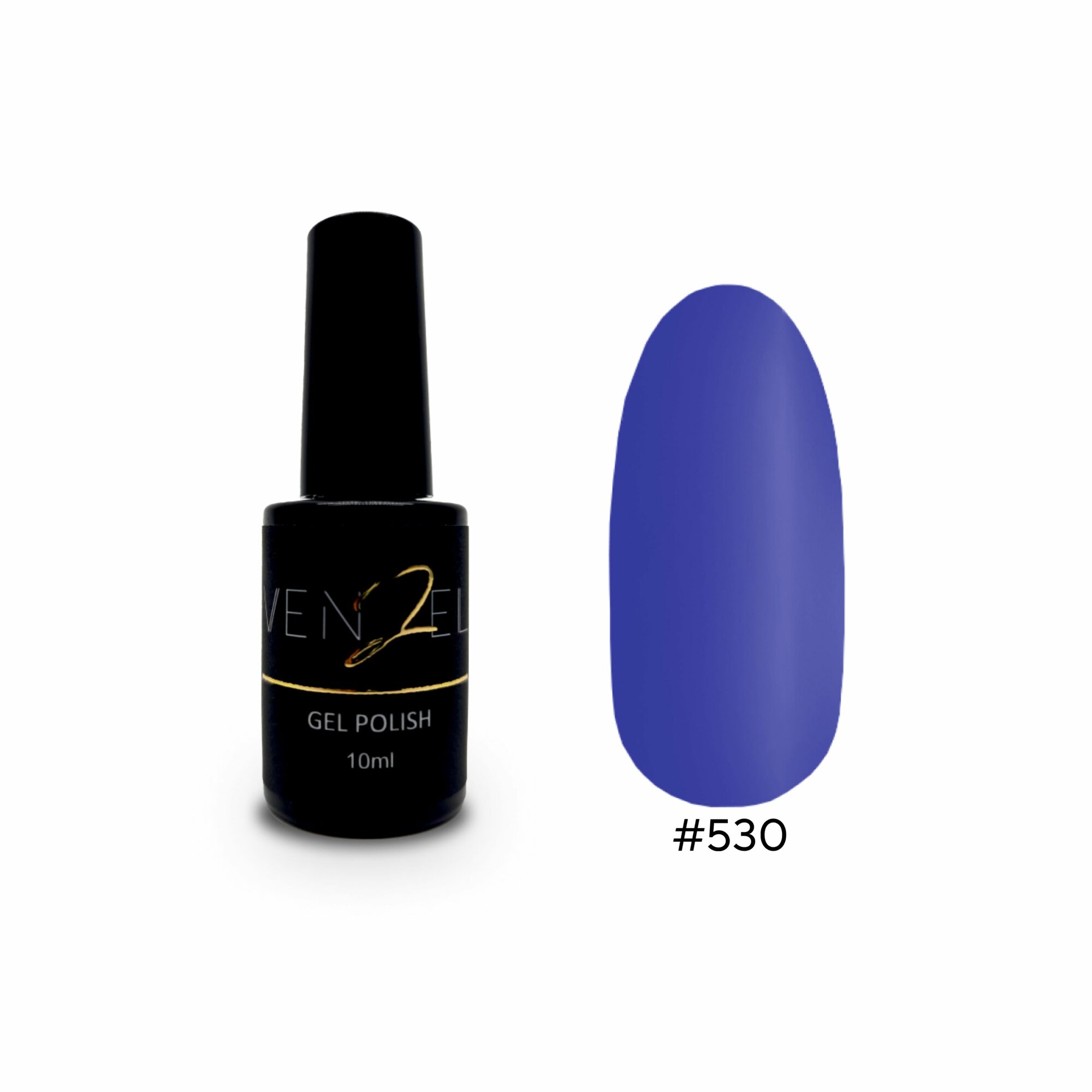 Venzel-530 синий голубойгель-лак для ногтей плотный 10ml