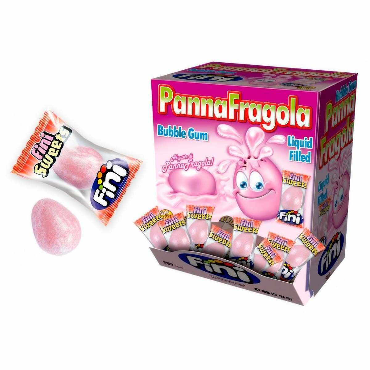 Жевательная резинка Fini Panna Fragola (Испания), 25 шт. по 5 грамм