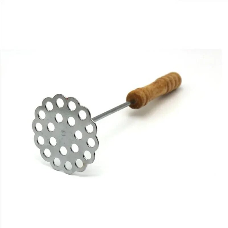 Машинка для картофеля из нержавеющей стали с деревянной ручкой и широкой тарелкой, инструменты для изготовления картофельного пюре, пресс для фруктов и овощей, дробилка