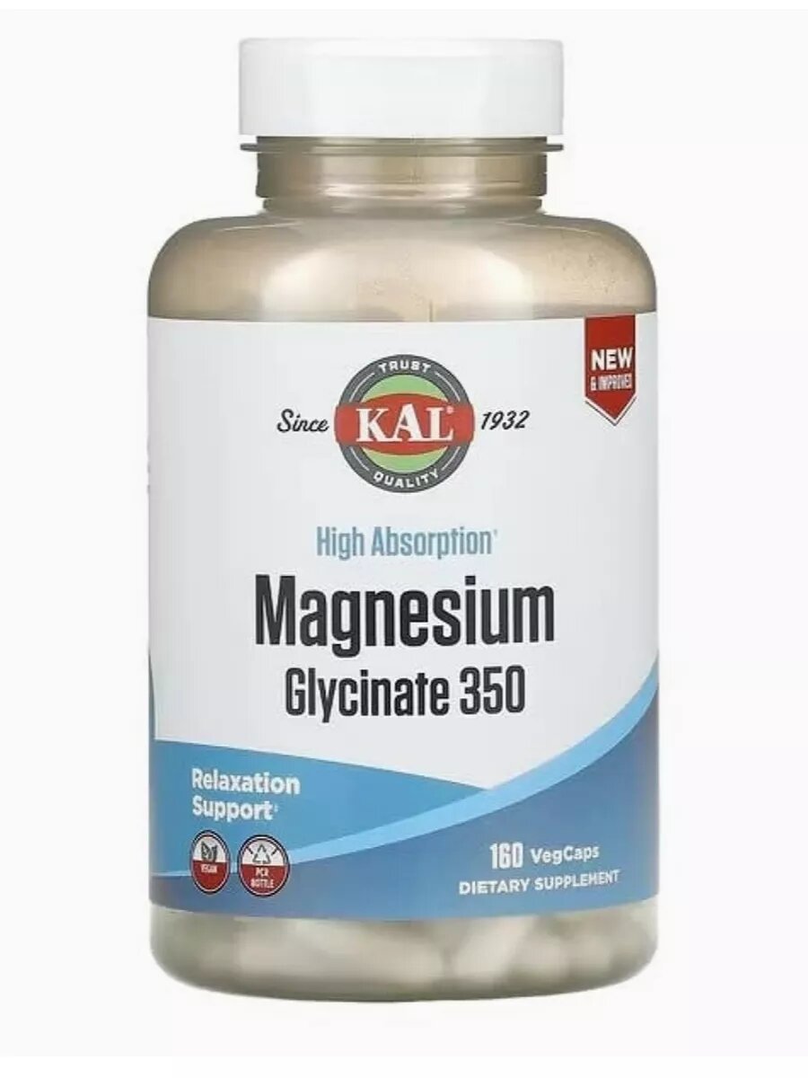 KAL, Magnesium Glycinate магний сша