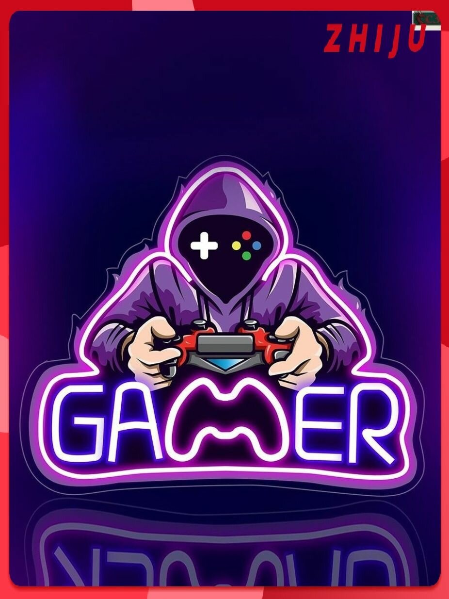 Игровой неоновый светильник LED для комнаты геймера с УФ-печатью идеальный подарок для подростков на Рождество и Новый год