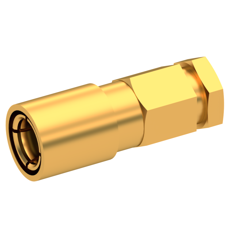 Китайский аналог(замена):2002-1551-005 Прямой штыревой разъем SMB, зажимного типа для кабеля 250 D, золото
