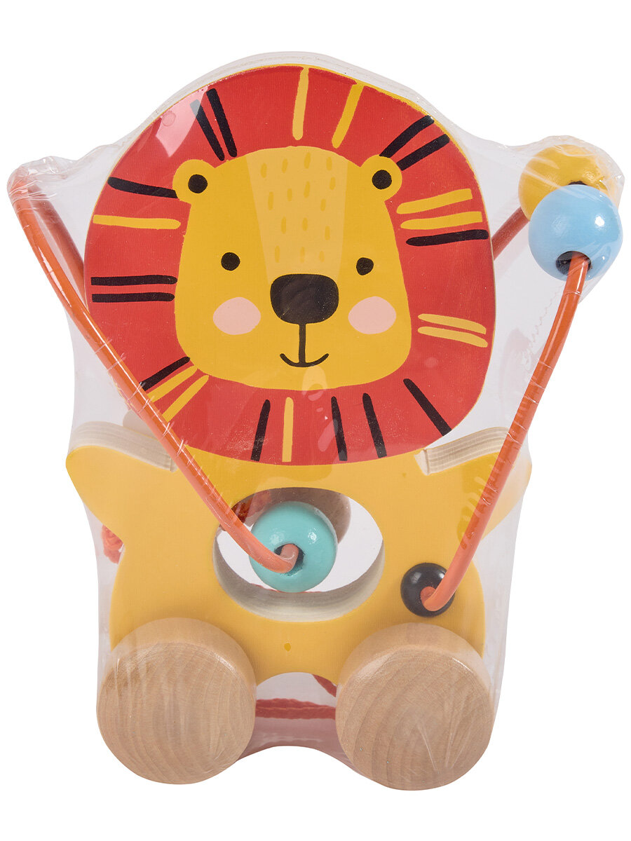 Развивающая игрушка EurekaKids "В мире животных", каталка-львенок, от 1 года