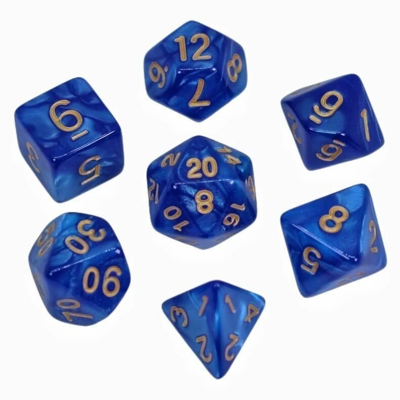 Кубики ДнД набор дайсов 7 шт Игральные кости dice set Dungeons and Dragons