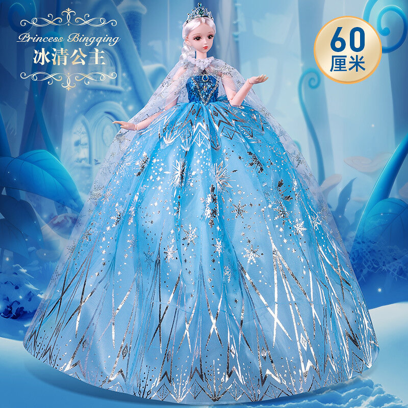 Горячая распродажа 60cm года, набор кукол принцессы Эльзы, большая подарочная коробка, игрушка для девочек, кукла Эльзы, детский рождественский подарок