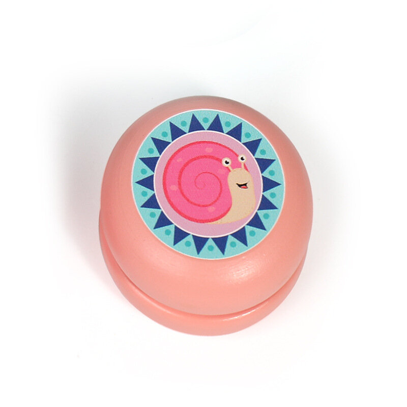 Детская карикатурная животная вращающаяся йо-йо, милая деревянная йо-йо, классическая игрушка для детского сада, образовательная и ностальгическая