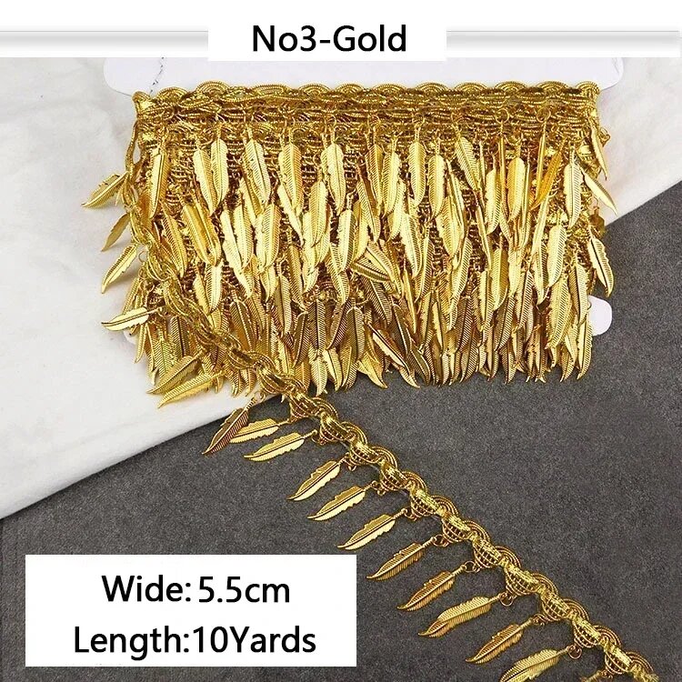 2-9 ярдов золотой, серебряный кулон, кружевная бахрома с блестками, кисточка, лента, отделка для сцены, вечеринки, косплея, свадебной одежды, аксессуары для шитья своими руками