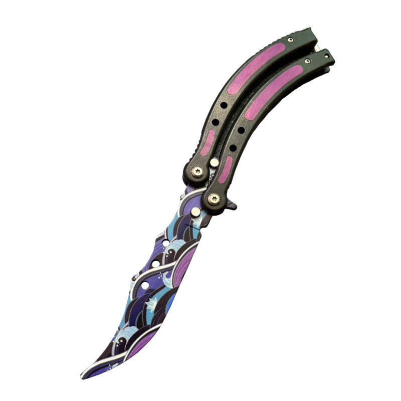 Горячая продажа SG CSGO Игровой бабочка-нож, метательный нож, портативный складной нож, нож для начинающих, нож для тренировок на открытом воздухе, нож для тренировки, не заточенный